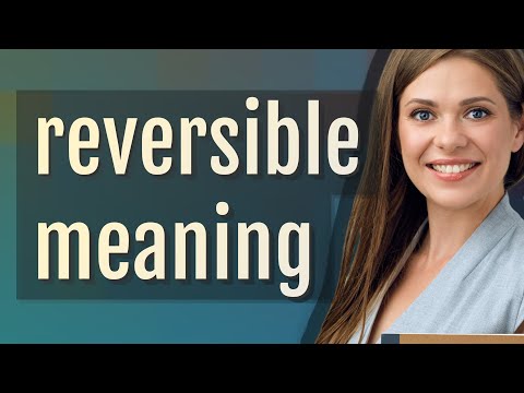 Reversible | meaning of Reversible