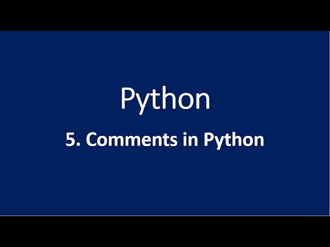 5. Comments in Python