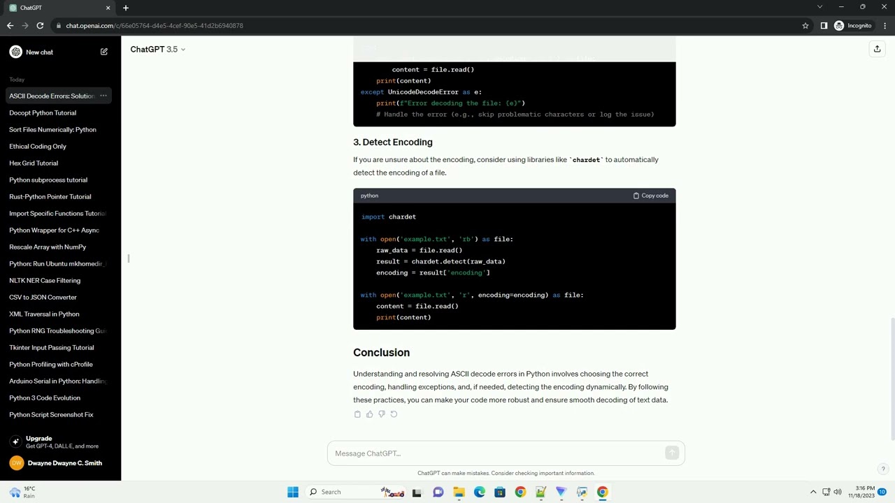 Problems with ascii decode in my python interpreter
