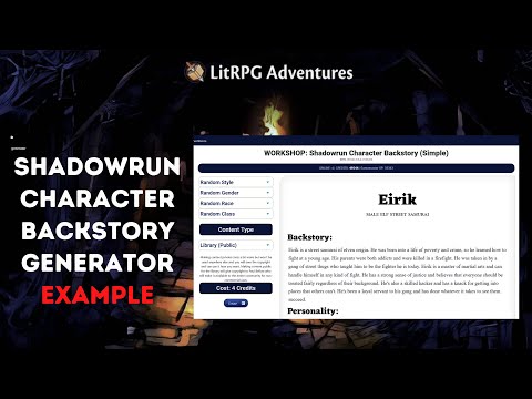 Shadowrun Character Backstory Generator with GPT-3.5 (ChatGPT-like for Tabletop RPG)