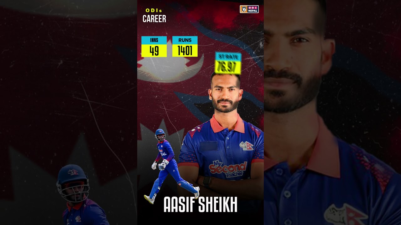 Aasif Sheikh Career Stats | ODI Stats #odinepal #cricket