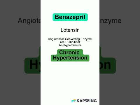 Benazepril - Lotensin - In a nutshell.