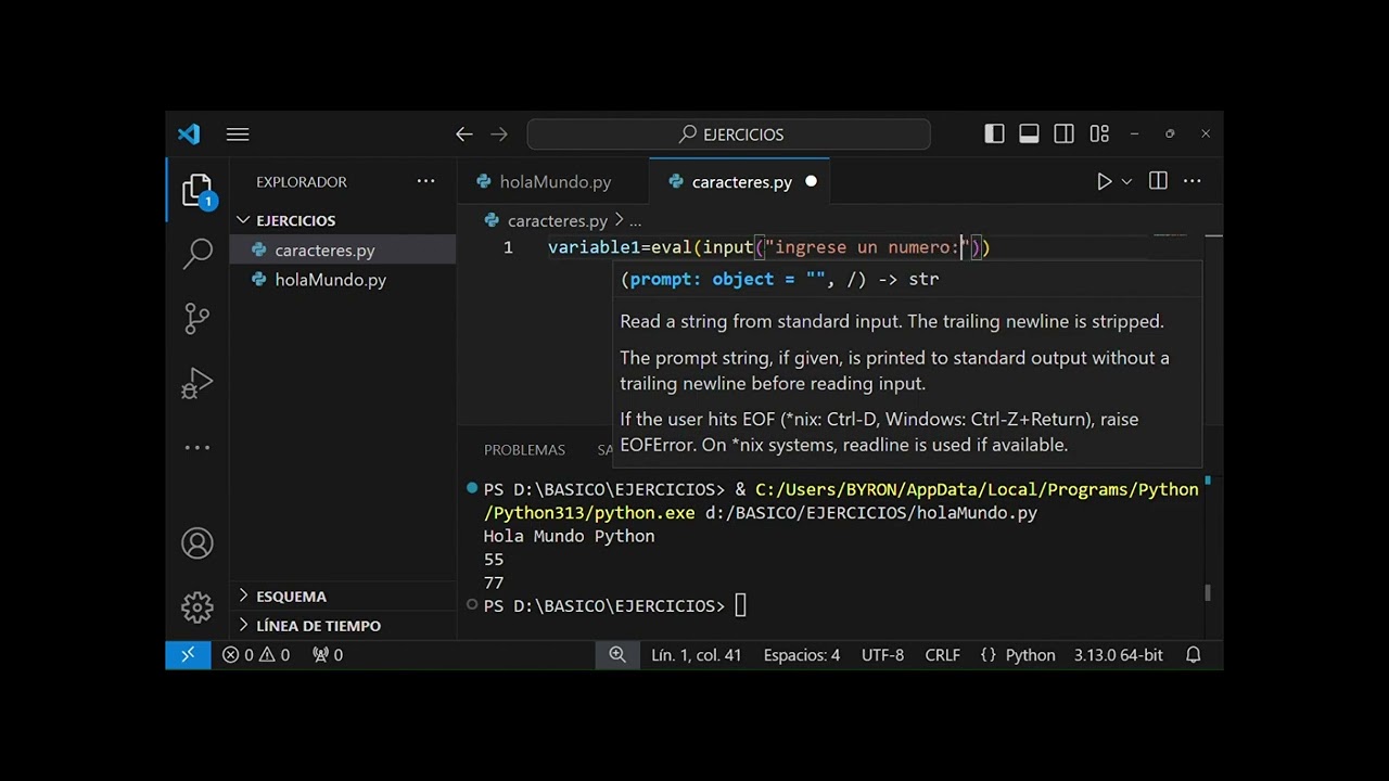 Tarea 2: video de 5 minutos con ejercicios en PYTHON