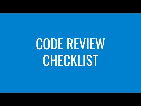 Code review checklist. Real example
