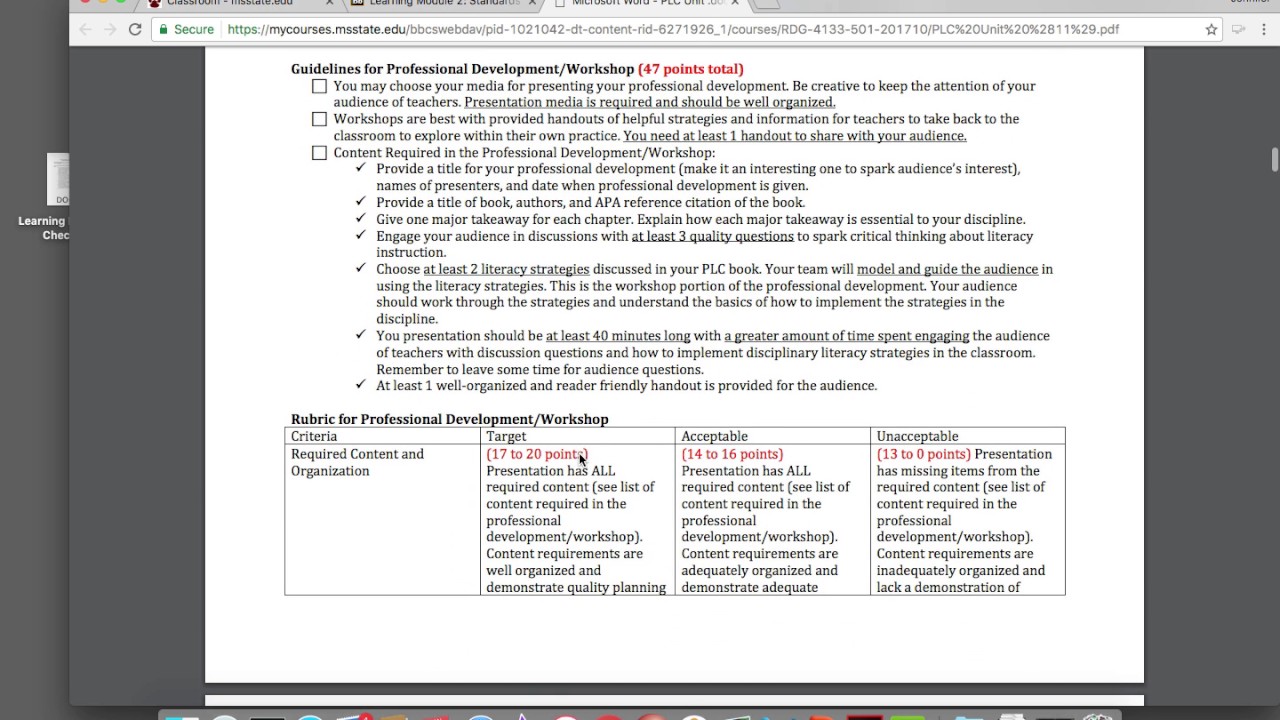 PLC Pre-Reflection Journal How To
