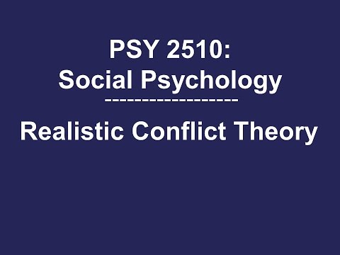 PSY 2510 Social Psychology: Realistic Conflict Theory