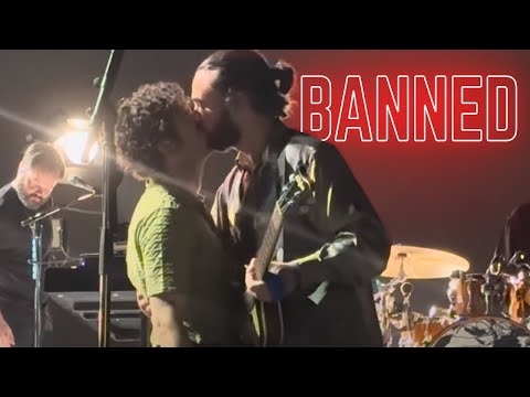 Band BANNED for Kissing on Stage. The 1975 Festival Drama. #musicnews #the1975 #band #live