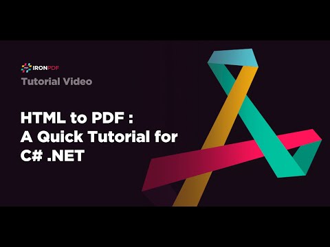 HTML to PDF (Without Losing Formatting) : Quick Tutorial for C# .NET