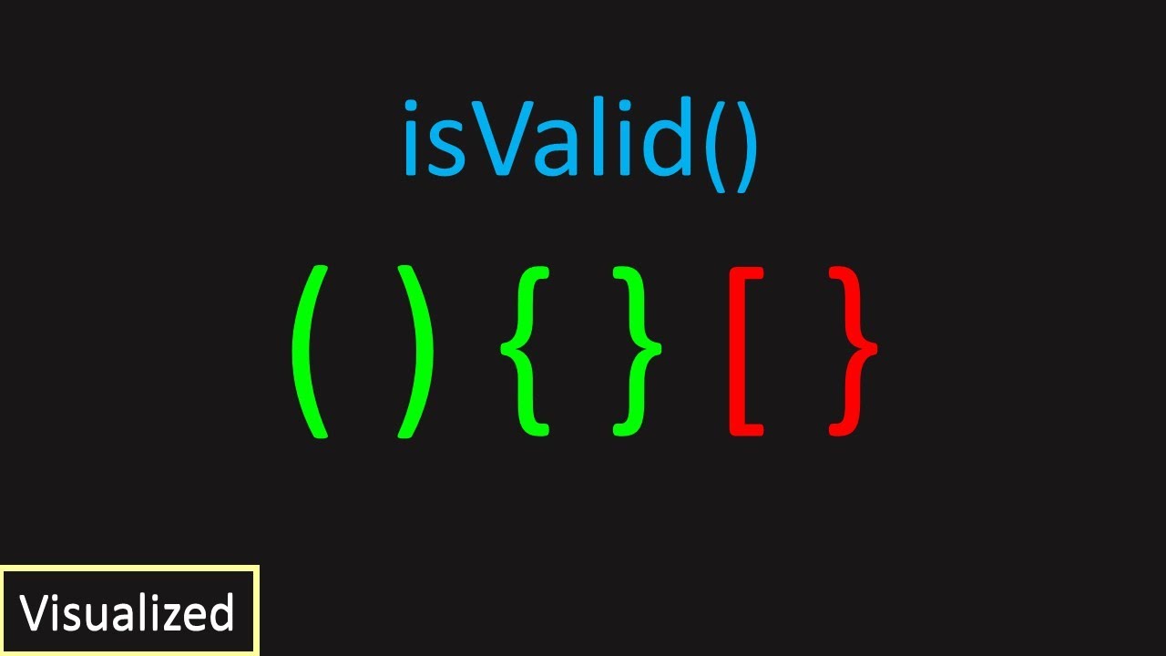 LeetCode: 20. Valid Parentheses (Visualized)