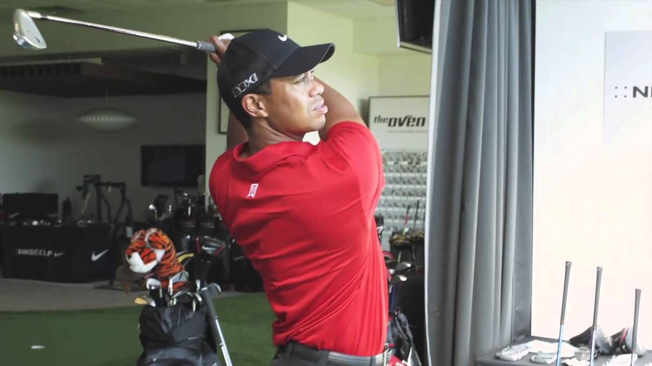 Tiger Woods testing the Nike Golf VR Pro Combo Irons - New for 2011