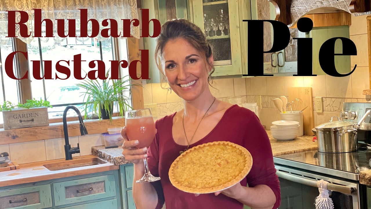 Easy Rhubarb Custard Pie / And A Refreshing Rhubarb Drink!