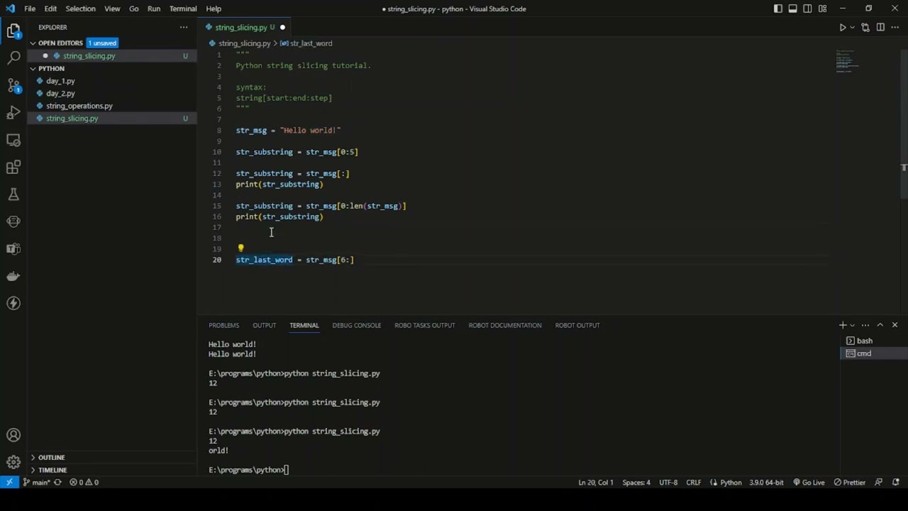 Python String Slicing: A Comprehensive Guide |Tutorial 4