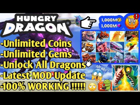 HUNGRY DRAGON MOD APK. Unlimited Coins and Gems Unlock all Dragons (Android) Games