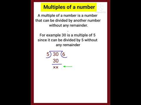 multiples of a number | multiple of a number | what are multiples