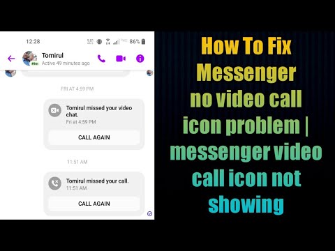 How To Fix Messenger no video call icon problem | messenger video call icon not showing