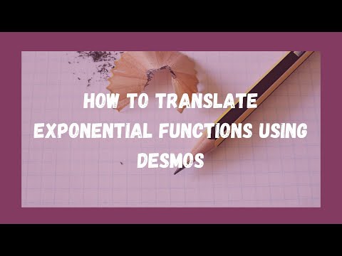 How To Translate An Exponential Function Using Desmos Graphing Calculator