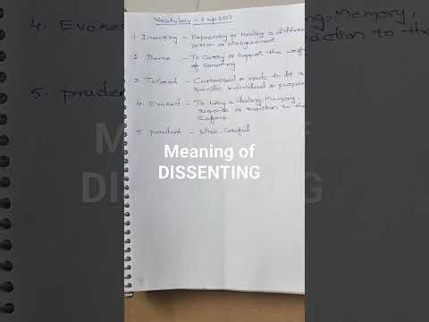 #meaning of the #words #DISSENTING #hindu #vocabulary #competition #conpetitiveenglish #learning