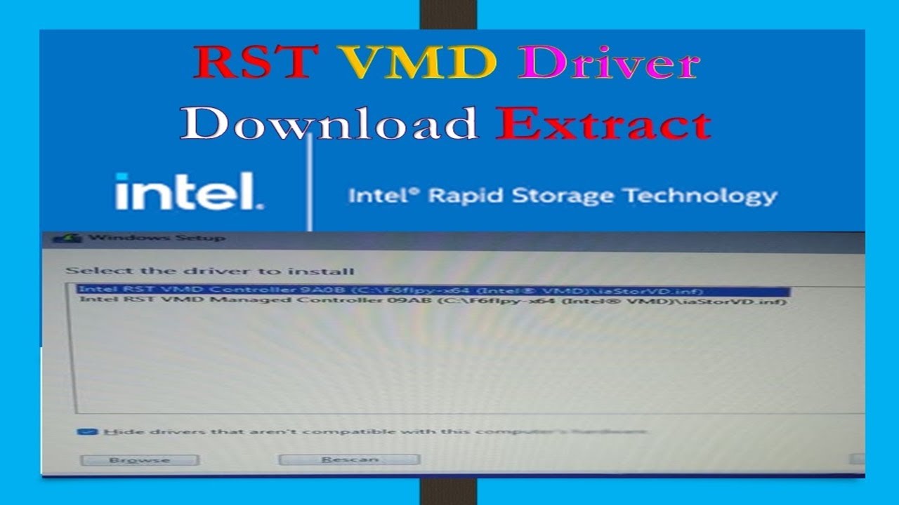 Intel RST VMD Driver Download and Extract File