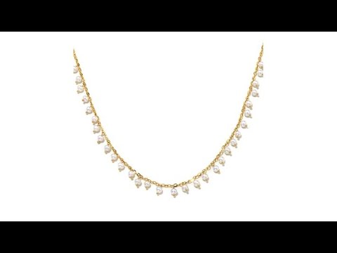 Sevilla Gold 14K Forzatina and Seed Pearl 18" Necklace