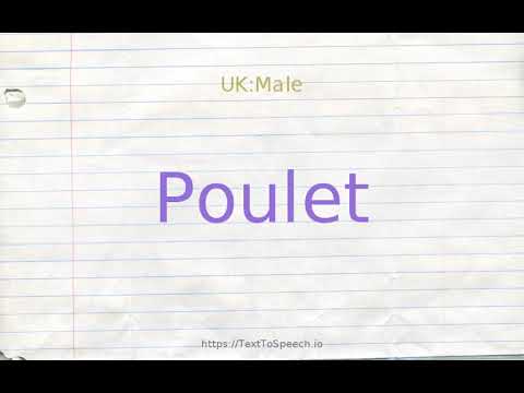 How to pronounce poulet