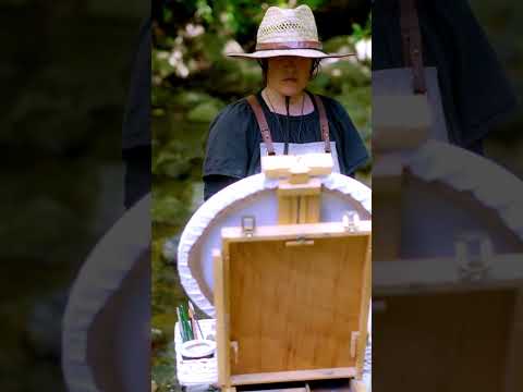 30 Seconds of Plein Air Magic | Min Kim Painting Wooded Gully Reserve
