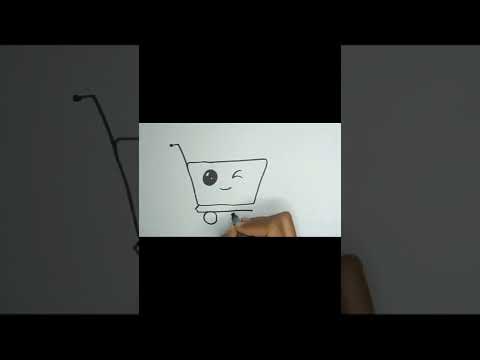 how to draw shopping cart | step by step |#h_msketcher point