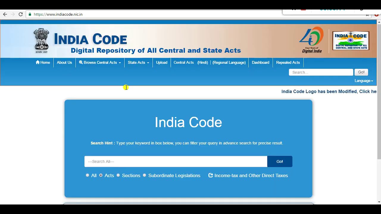 How to search Indian Laws and Regulations using 