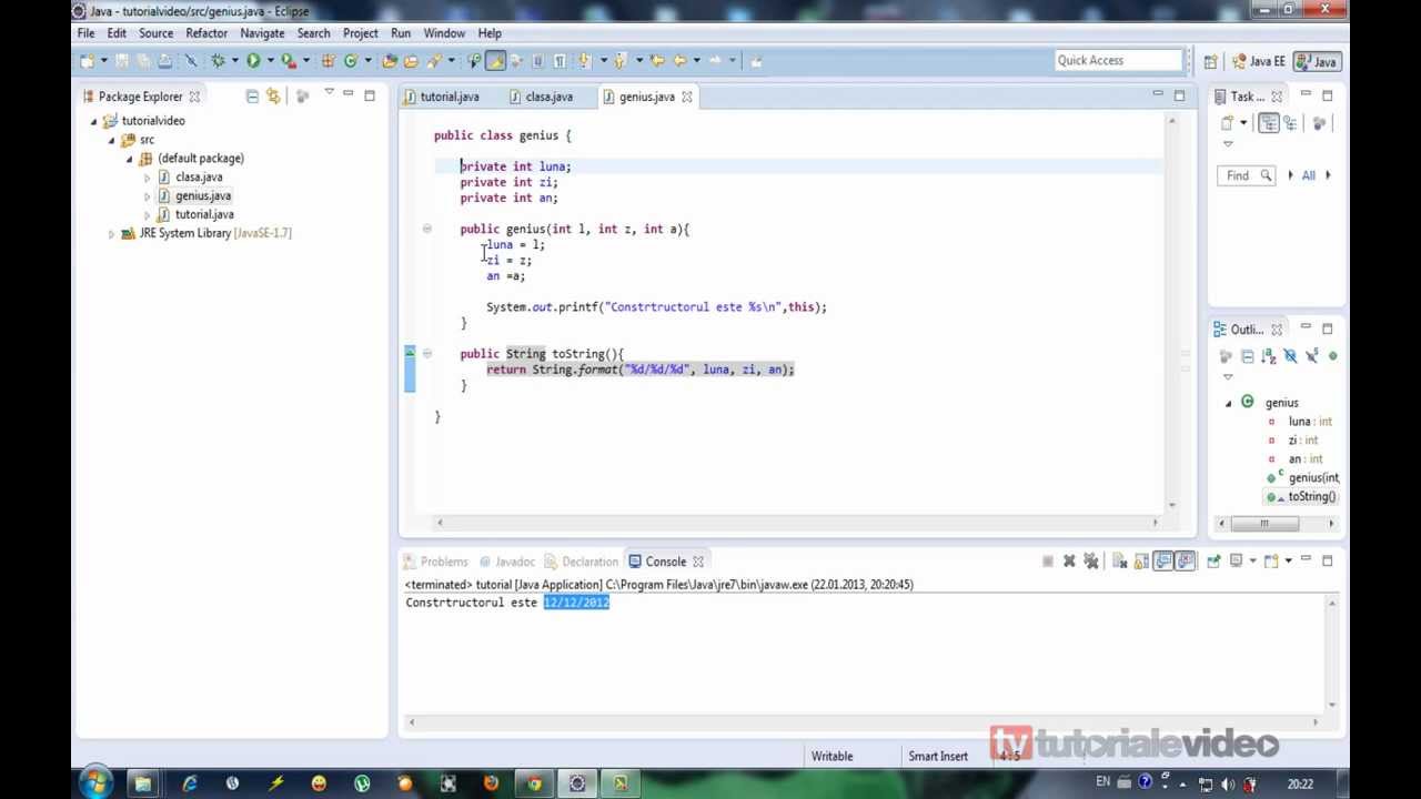 Tutoriale video java in limba romana nr. 40