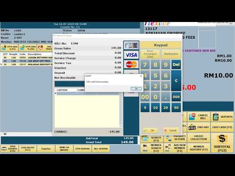 Member Transaction (C) Error - 0.00 credit limit exceeded