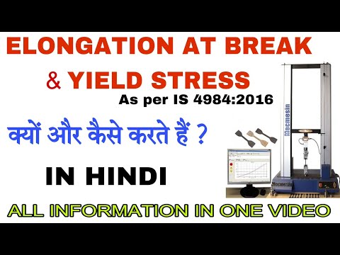 Elongation at Break and Yield Strength test in Hindi, Tensile Properties test #cipet #plasticsworld
