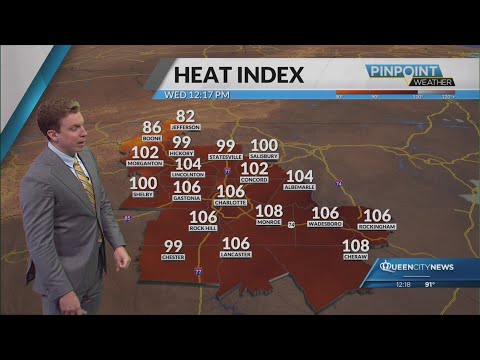 Severe storms and heat expected to dominate Charlotte Wednesday's weather
