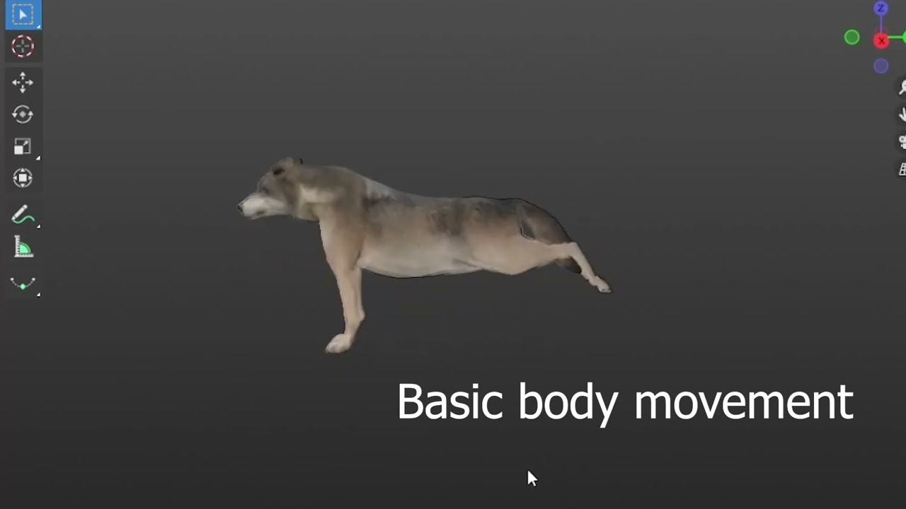 Wolf Run Cycle Animation Except It Gets Progressively Less Unhinged