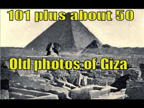 Old Black and White & Sepia photographs of the Giza Pyramids, Temples and Sphinx