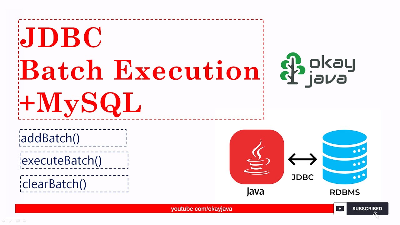 java jdbc batch | batch execution | batch processing |  okay java