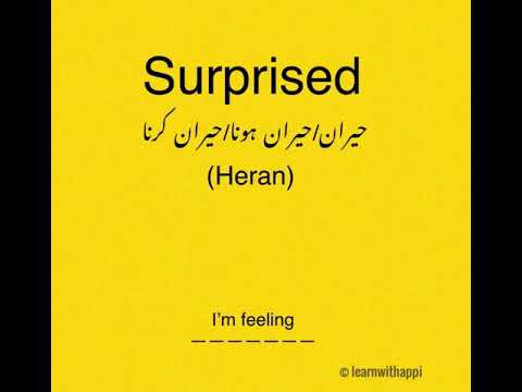 How do you say “Surprised” in URDU?