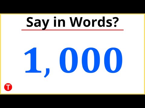 What is 1000 in Words? (1000 meaning and spelling)
