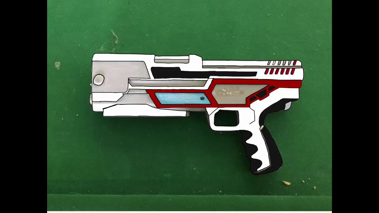 Futuristic gun concept art