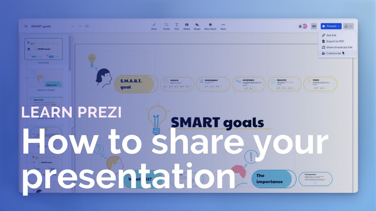 How to share your presentation with Prezi Present