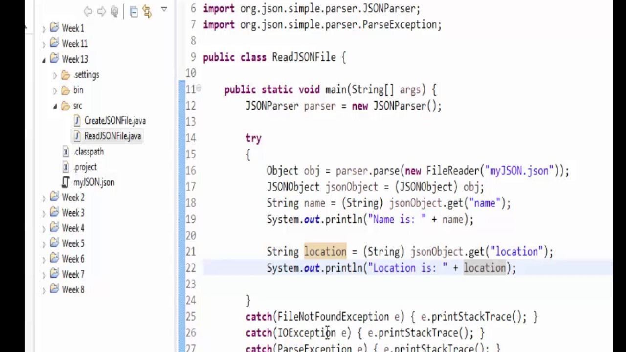 Java - read a JSON file