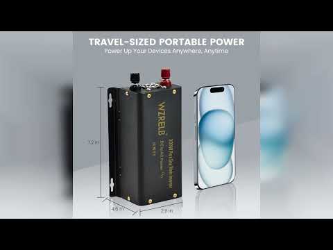 Review: WZRELB 300W Pure Sine Wave Power Inverter 600W Peak DC 24V to 110V AC Car Adapter Off ...