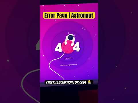 Astronaut | Error 404 #tutorials #codepen #isrochairman #shorts