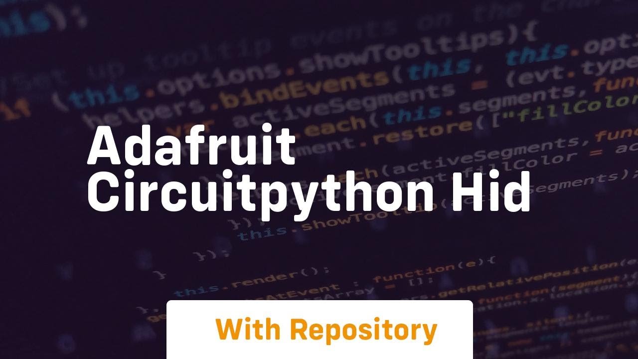 adafruit circuitpython hid