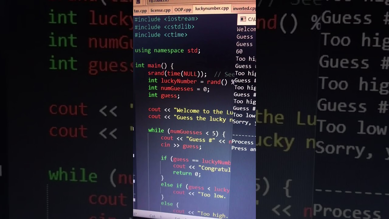 lucky number c++ #coders #codinglife #codingninja #codemasters #codelife #coding #coder #cpp