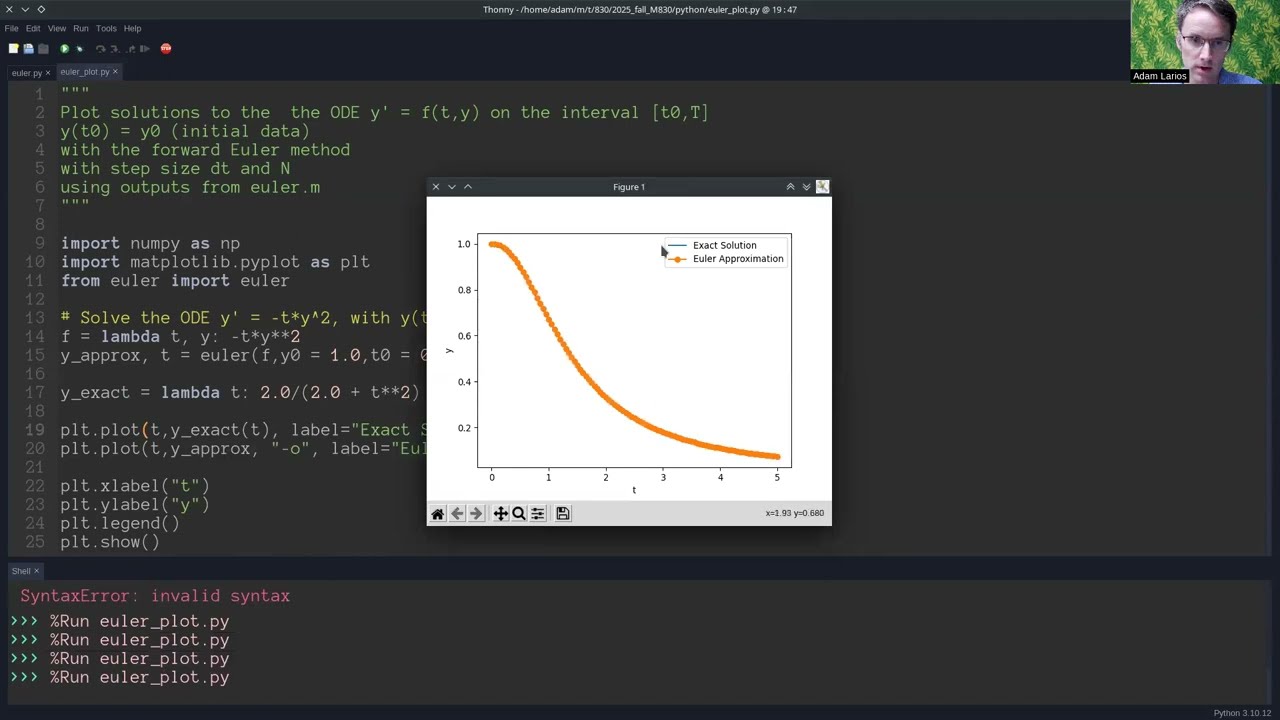 Numerical Differential Equations with Python, part 1: Forward Euler