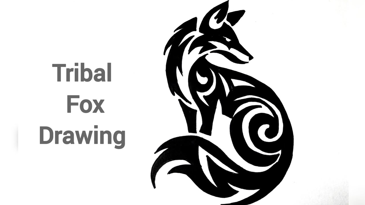 Tribal Fox Drawing Easy 🦊 | Step by Step Fox Art Tutorial for Beginners