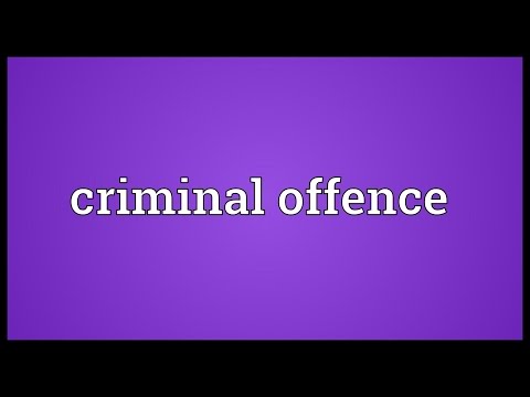 Criminal offence Meaning
