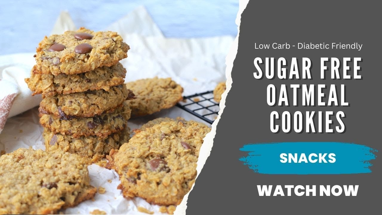 Sugar Free Oatmeal Cookies Recipe | Low Carb Recipe | Diabetic Oatmeal Cookies