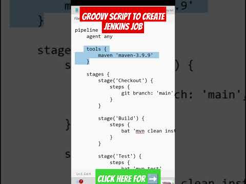 Groovy script to create jenkins pipeline job