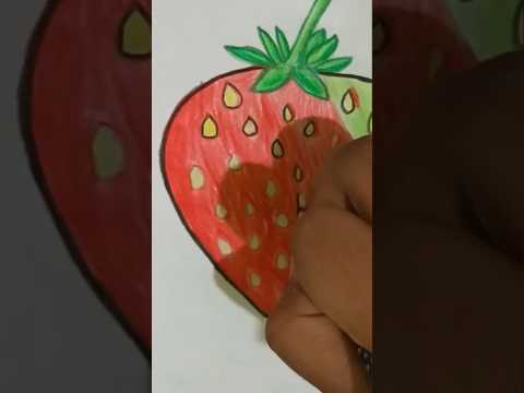 Draw a Strawberry 🍓 | Quick Sketch | short #easydrawing #art #shorts #strawberry #fruit