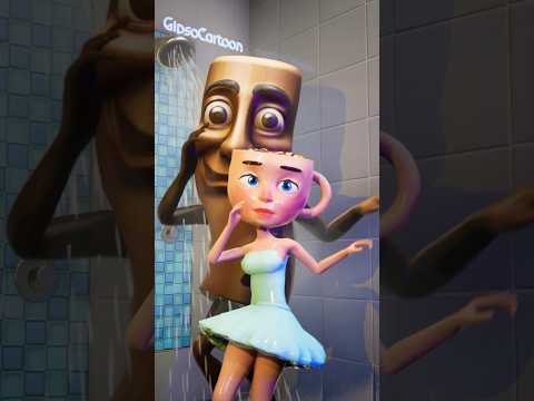 Ballerina Cappuccina and Bamboo in Shower 😍😘🥰❤️🩹 #GipsoCartoon